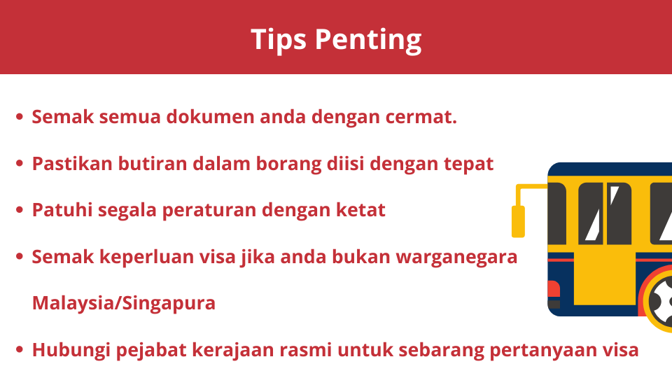 Proses Kastam dan Imigresen untuk Bas Malaysia-Singapore